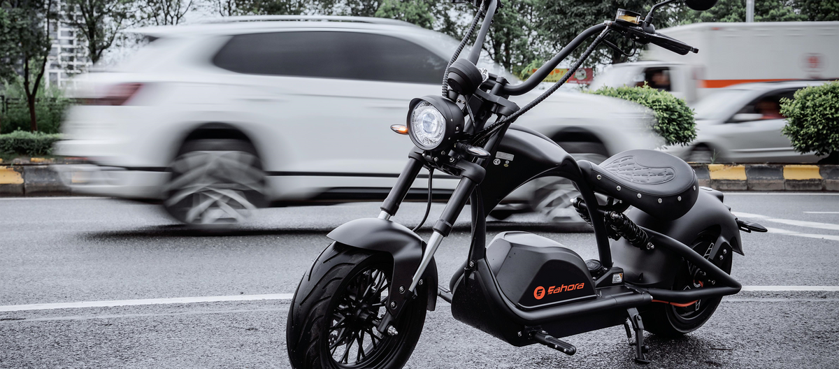 4000W Fat Tire Electric Scooter Chopper - Eahora Knight M1PS Black ...