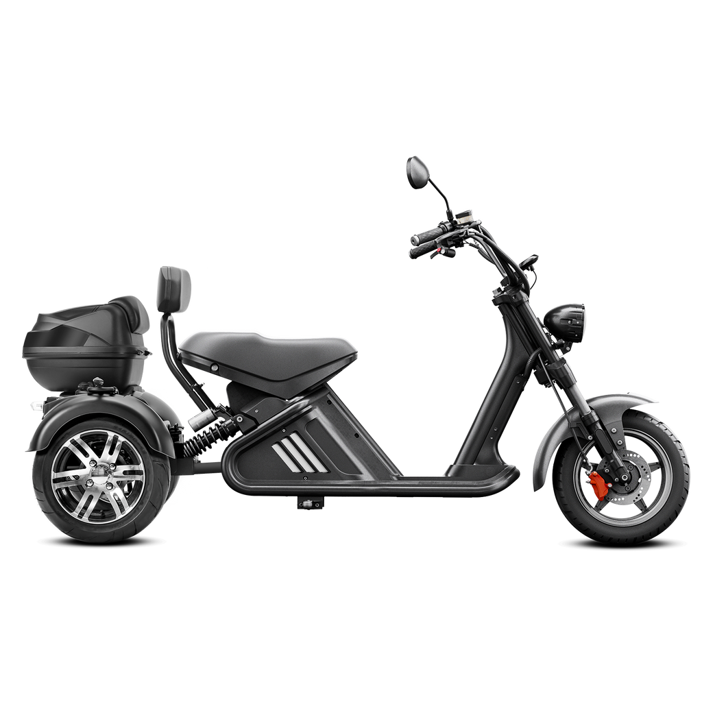 2000W Electric Trike Scooter - Eahora M2 Trike Black – Eahora Scooter