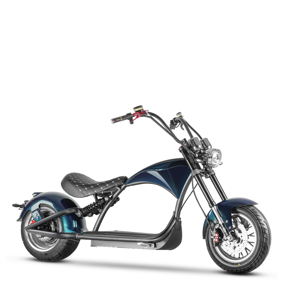 2000W Street legal Mini Chopper Motorcycle - Eahora M1P Aquamarine ...